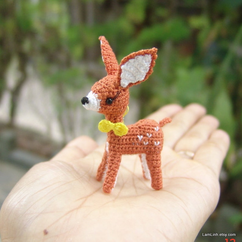 Mini Fawn Crochet Stuffed Animal Amigurumi Miniature - Etsy