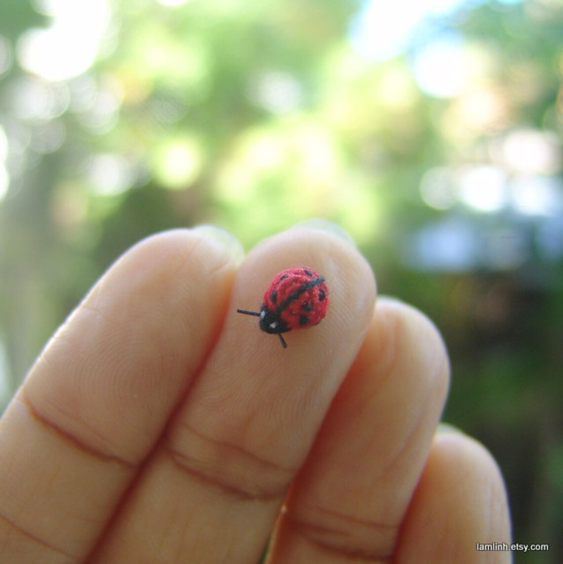 Micro Amigurumi Miniature Ladybug Micro Amigurumi Bug - Etsy
