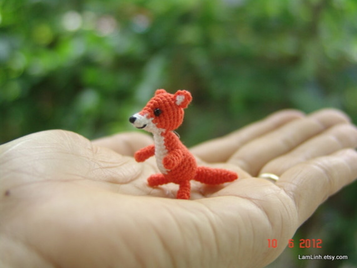 Miniature Baby Fox Tiny Amigurumi Crochet Animal - Etsy