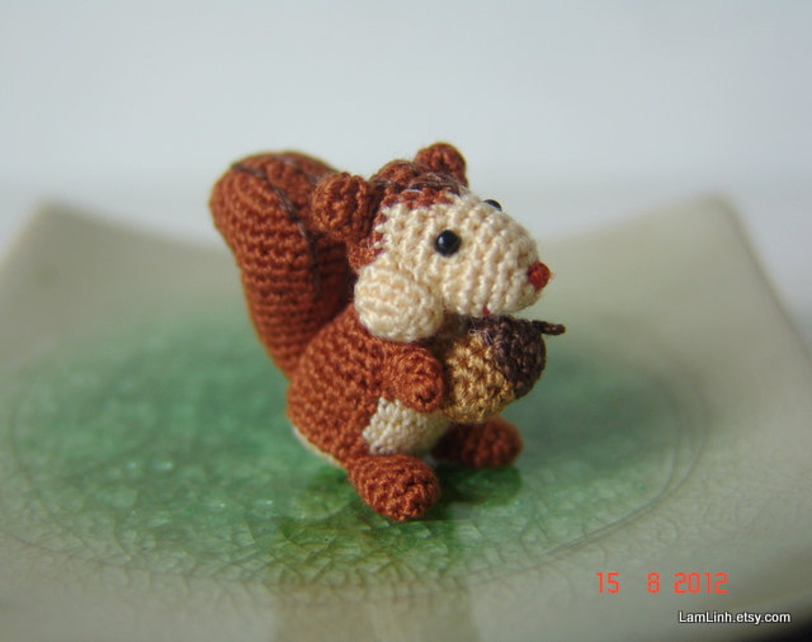 Miniature Animal 1.2 Inch Tall Mini Crochet Squirrel and - Etsy