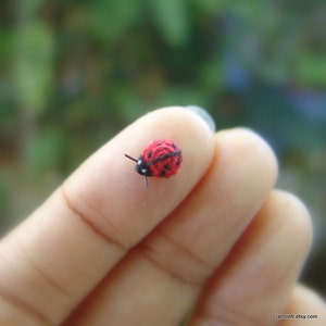 Micro Amigurumi Miniature Ladybug, Micro Amigurumi Bug, Doll House ...