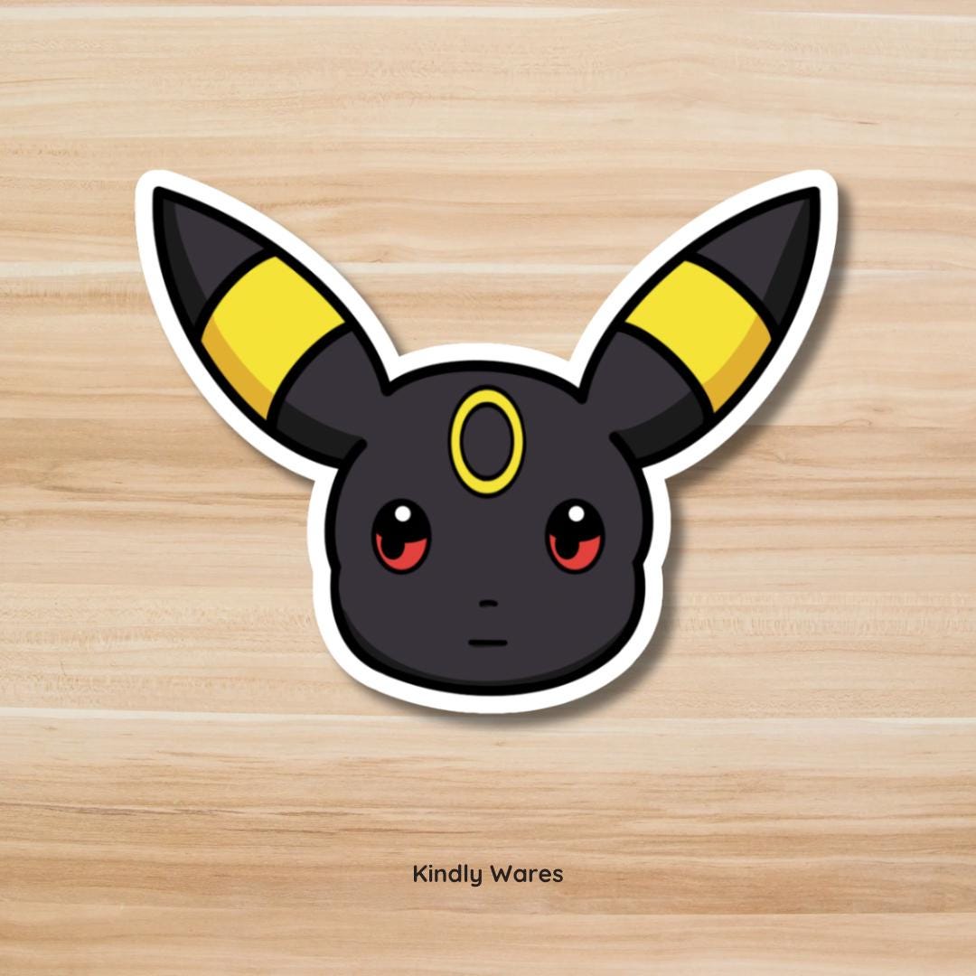 Umbreon Sticker | Pokémon Fan Art Vinyl Sticker | Cute Dark Cat Decal ...