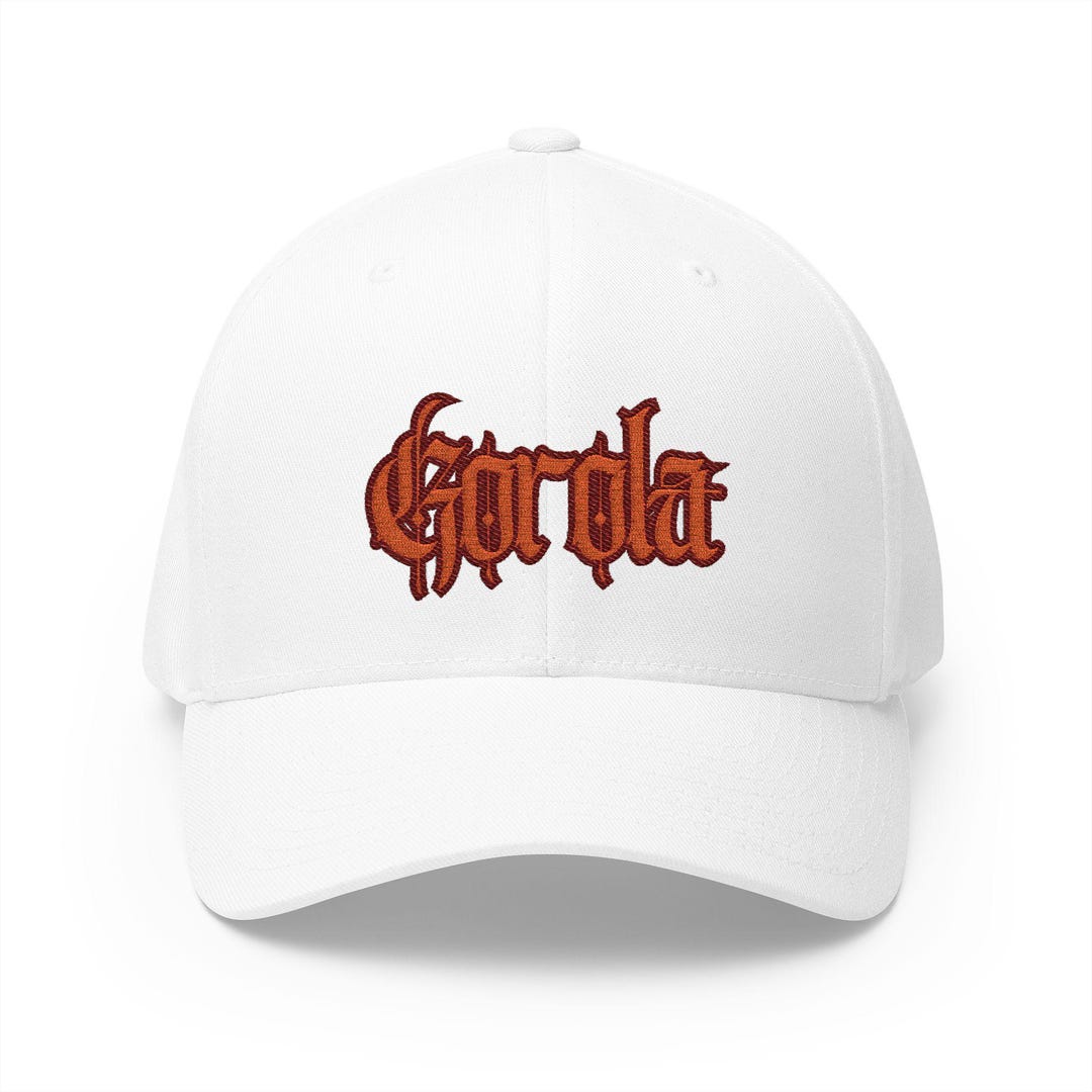 Embroidered Cap With GOROLA Gothic Logo, Trendy Hat for Fashion Lovers ...