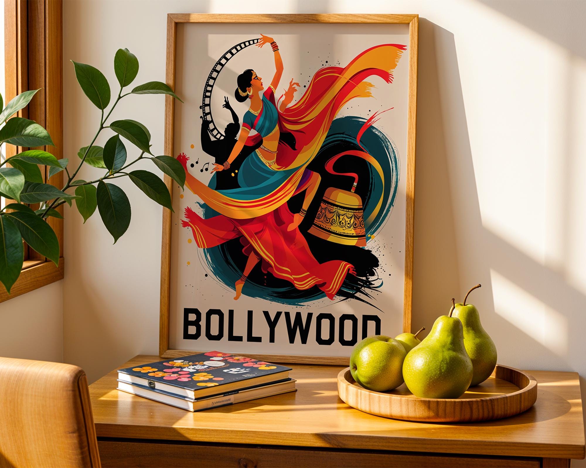 Wall Art | Bold Bollywood Abstract Painting | Indian Cinema Print ...