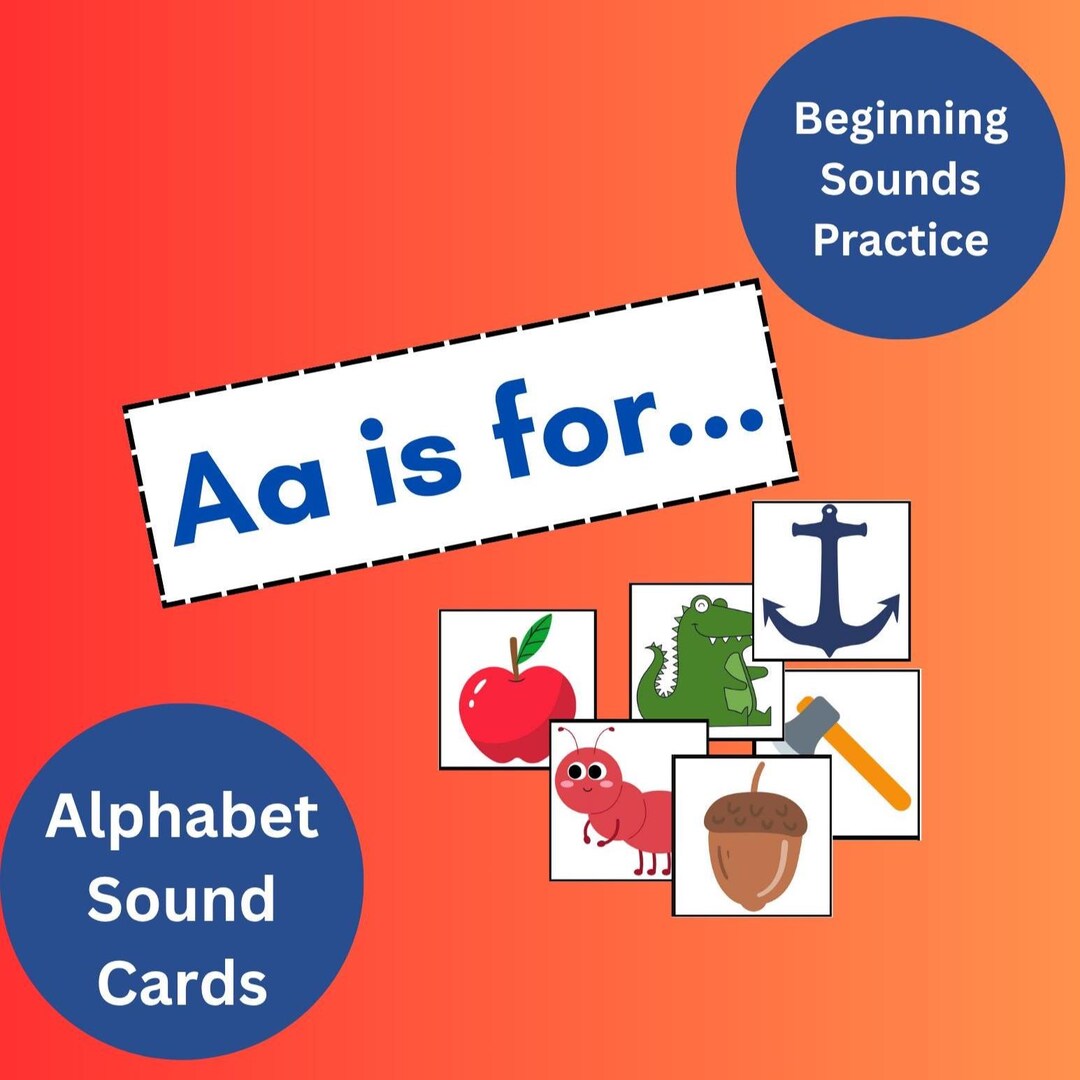 Beginning Sounds Picture Cards: Alphabet Learning Game (digital ...