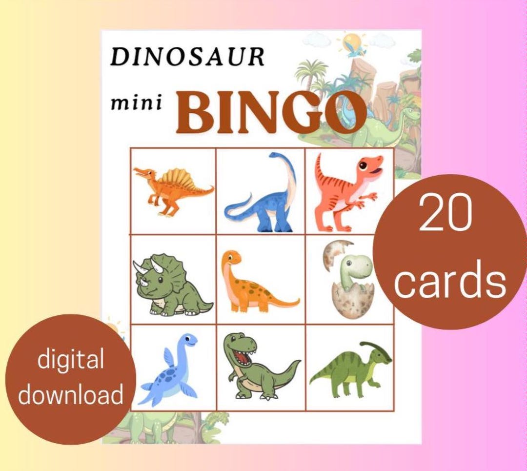 Dinosaur Bingo Game | Prek, TK, Kindergarten Introductory Game (digital ...