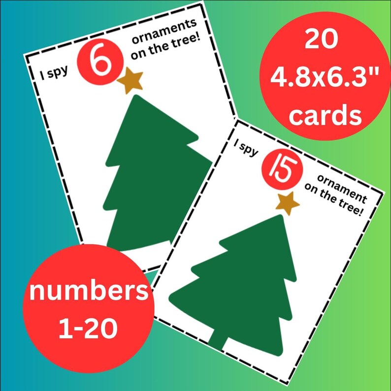 Christmas Tree Ornament Counting | Preschool Christmas Math Activity ...