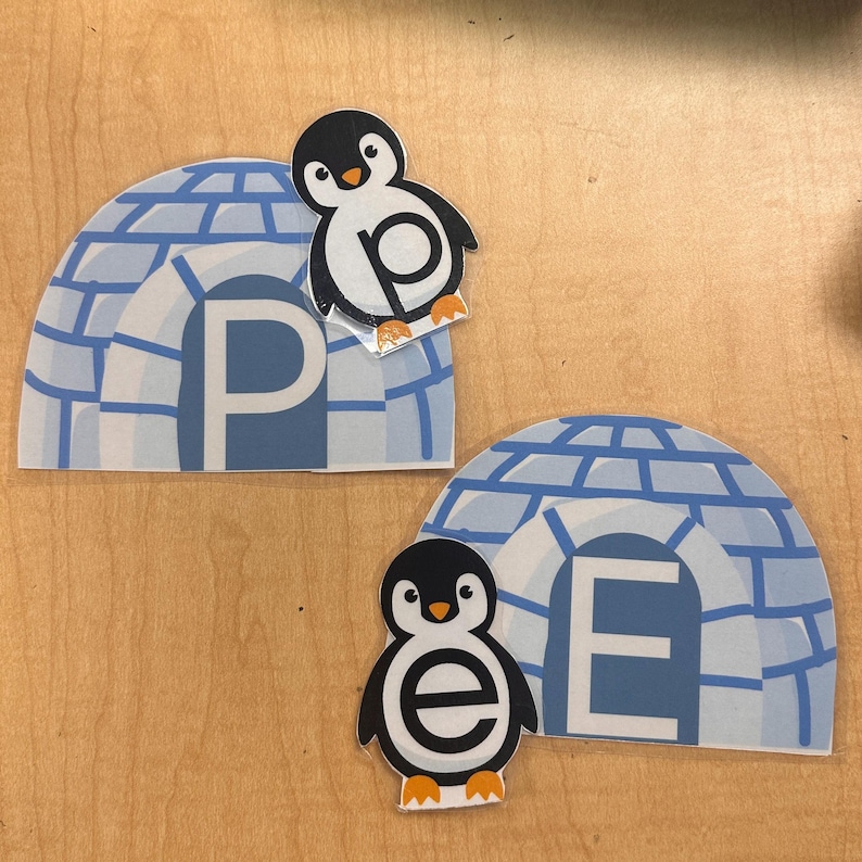 Winter Capital Lowercase Letter Match | Penguins and Igloos | Printable ...