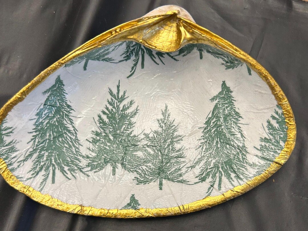 Pine Tree Shell Jewelry Dish or Ring Holder - Etsy