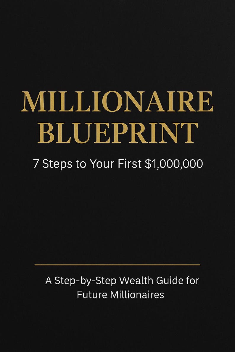 Millionaire Blueprint: 7 Steps to Your First Million Dollars - Etsy