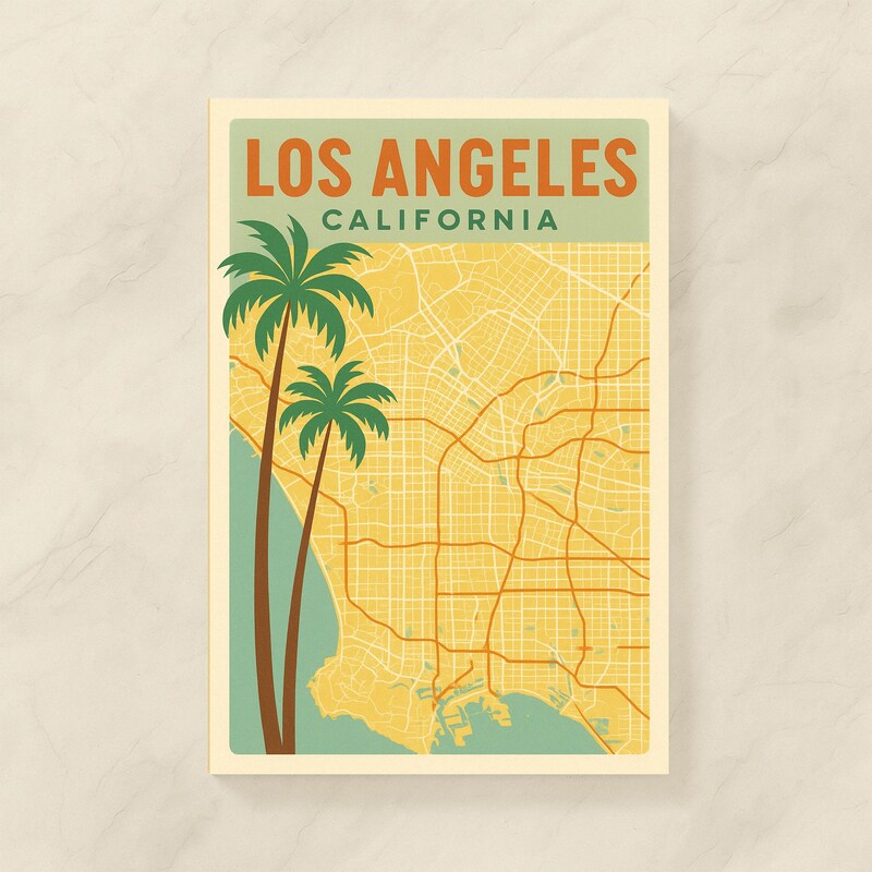 Los Angeles Postcard - Etsy