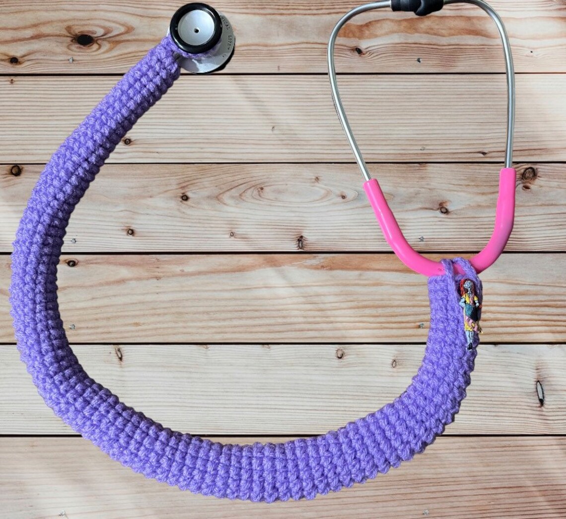 Handmade Crochet STETHOSCOPE COVER Lilac With Sally From Nightmare ...