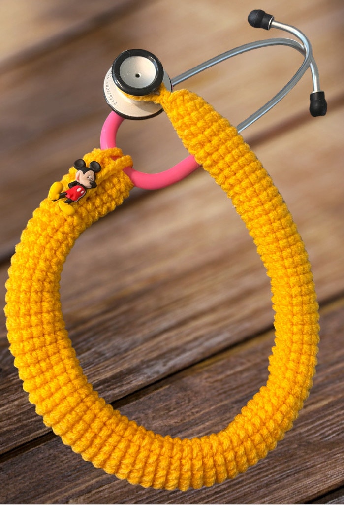 Stethoscope Cover, Mickey Mouse, Yellow Soft Yarn Stethoscope Covers - Etsy