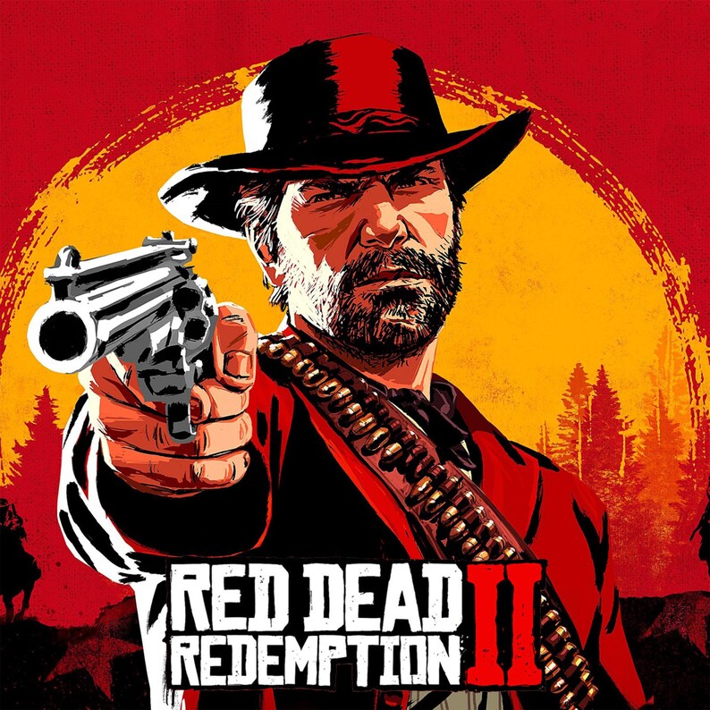 Red Dead Redemption II 3D Printed Artwork, Four Color Hueforge (8"x8 ...