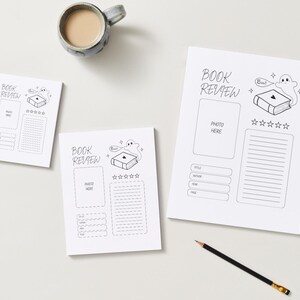Printable Book Review Template | Reading Review Page | Halloween Ghost ...