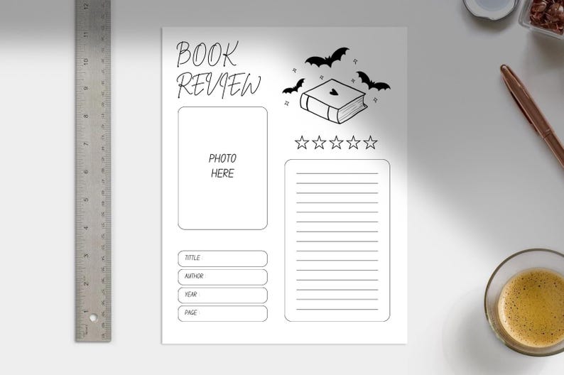Printable Book Review Template | Reading Review Page | Halloween Themed ...