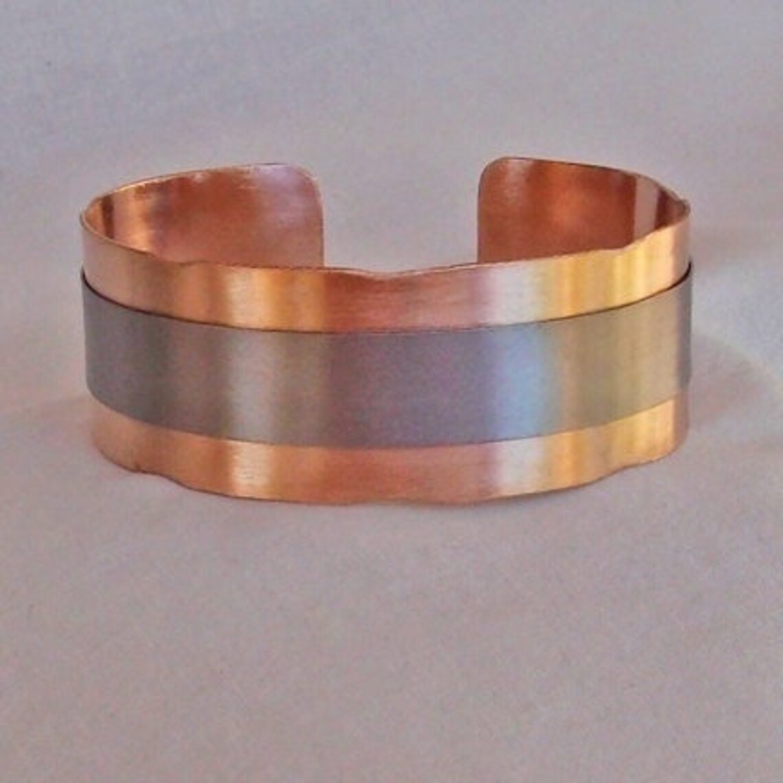 Bronze and Titanium Cuff Bracelet Hand Forged - Etsy