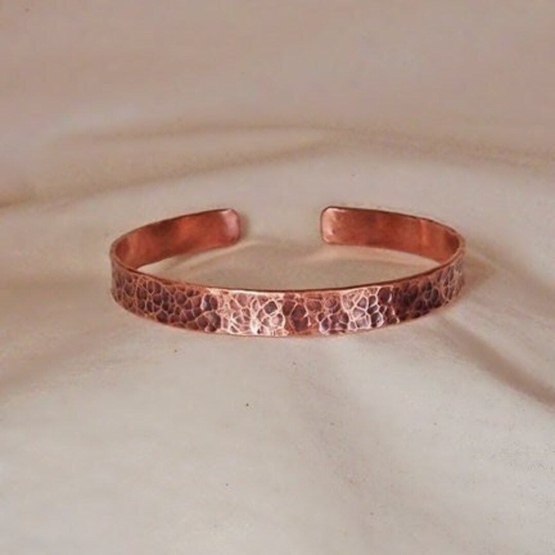 Dimpled Copper Arm Band / Large Bracelet Handmade - Etsy