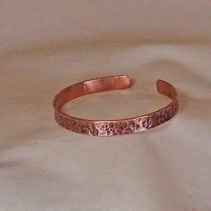 Dimpled Copper Arm Band / Large Bracelet Handmade - Etsy