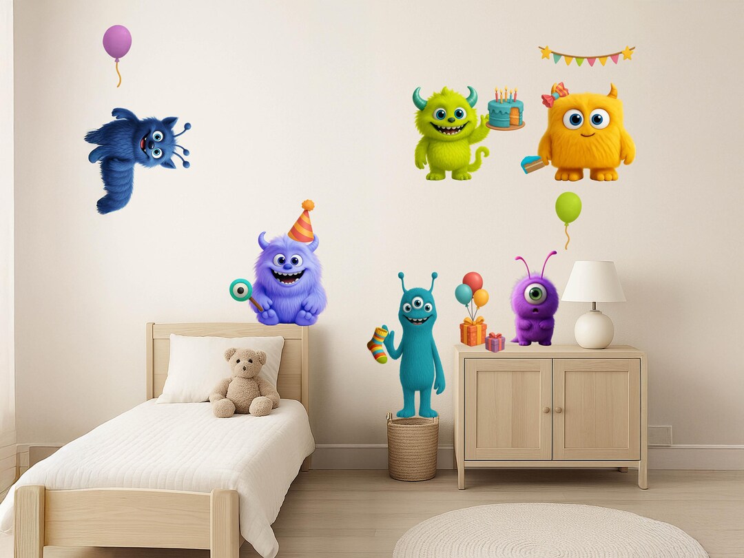 Monster Wall Sticker Set – Build Your World With Gobble Gang, Little ...