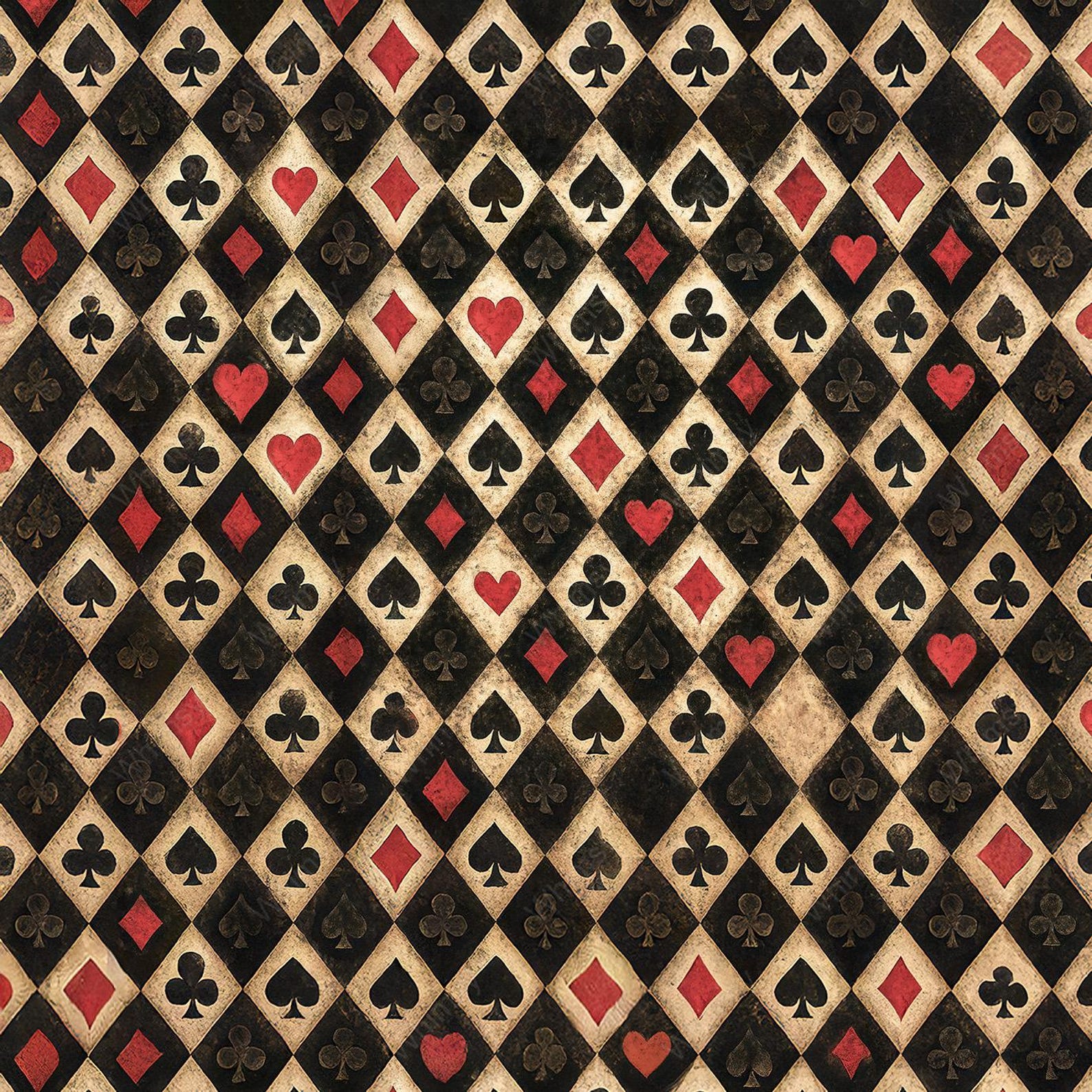 Harlequin Diamonds | Wonderland Inspired Pattern | Furniture Transfer ...