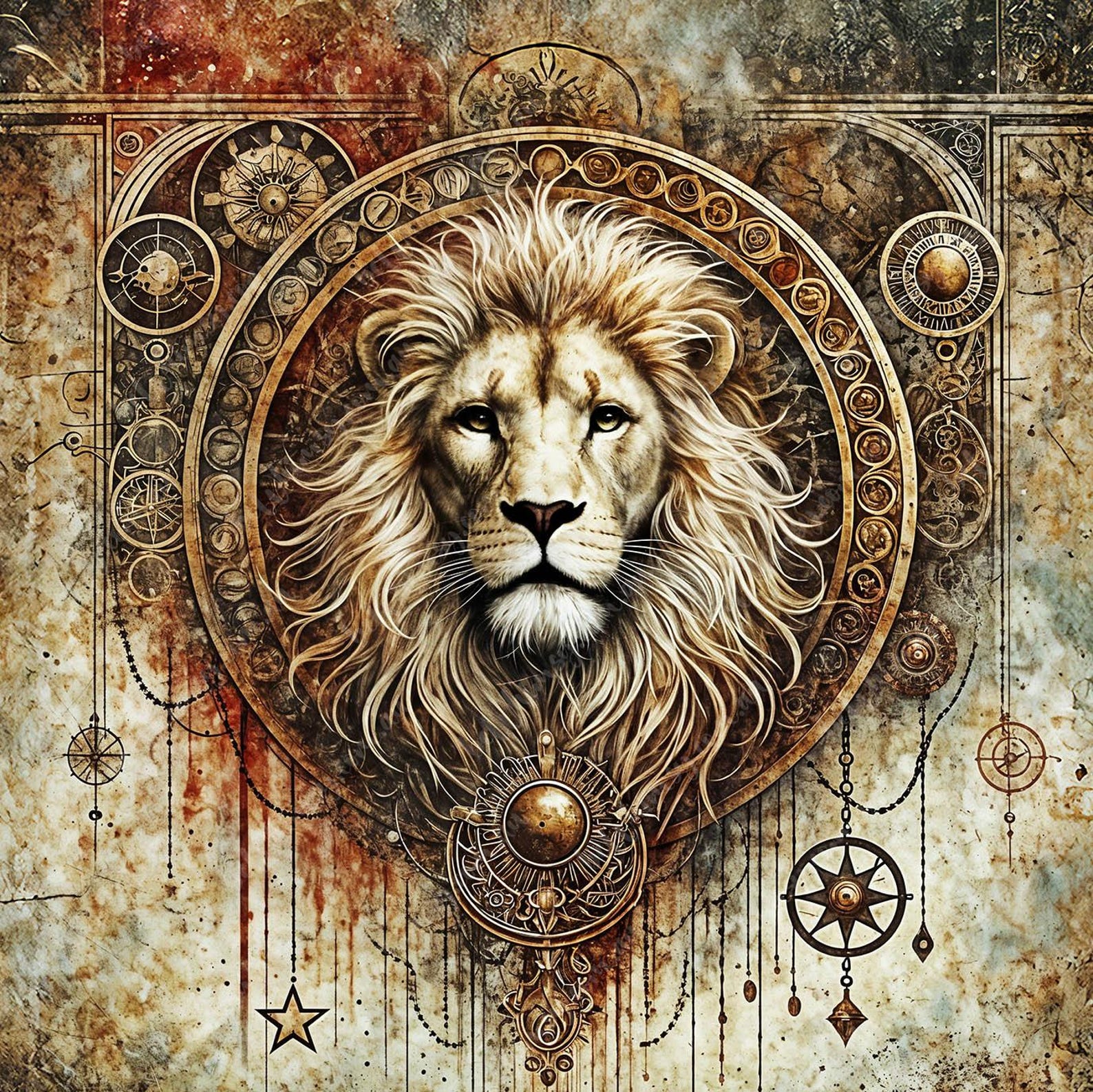 Celestial Roar | Majestic Lion | Furniture Transfer | Extra Large ...