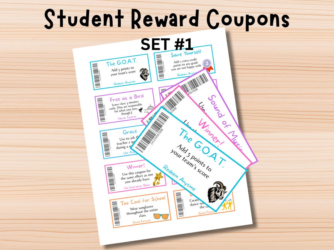 Student Reward Coupons, Team Competitions, PBIS Framework System ...