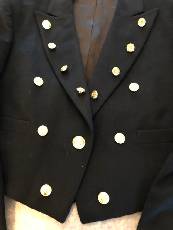 Vintage Canadian Military Uniform Jacket - Black Wool… - Gem