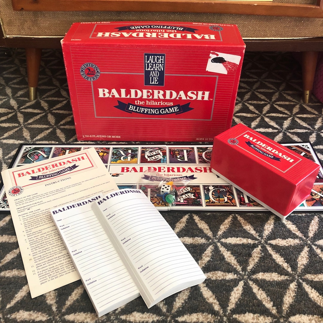 Vintage 80's "balderdash the Hilarious Bluffing Game" Board Game 2nd ...