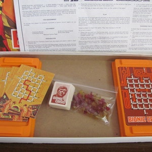 Vintage 70's bionic Crisis Board Game Six Million Dollar Man 1975 ...