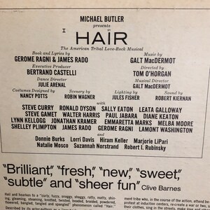 Vintage 60's hair Original Broadway Cast Record 60's Broadway Album 60 ...