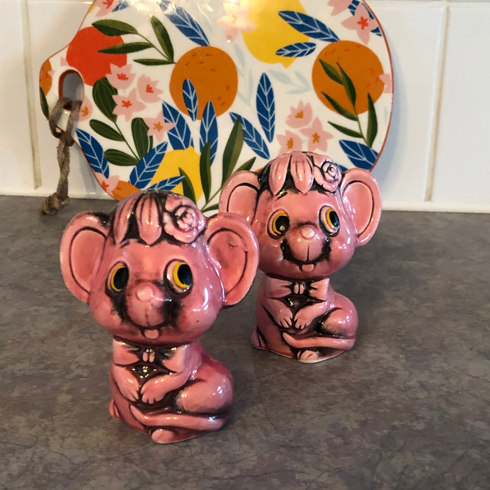 Vintage 50's Pink Mice Salt and Pepper Shakers Japan - Etsy