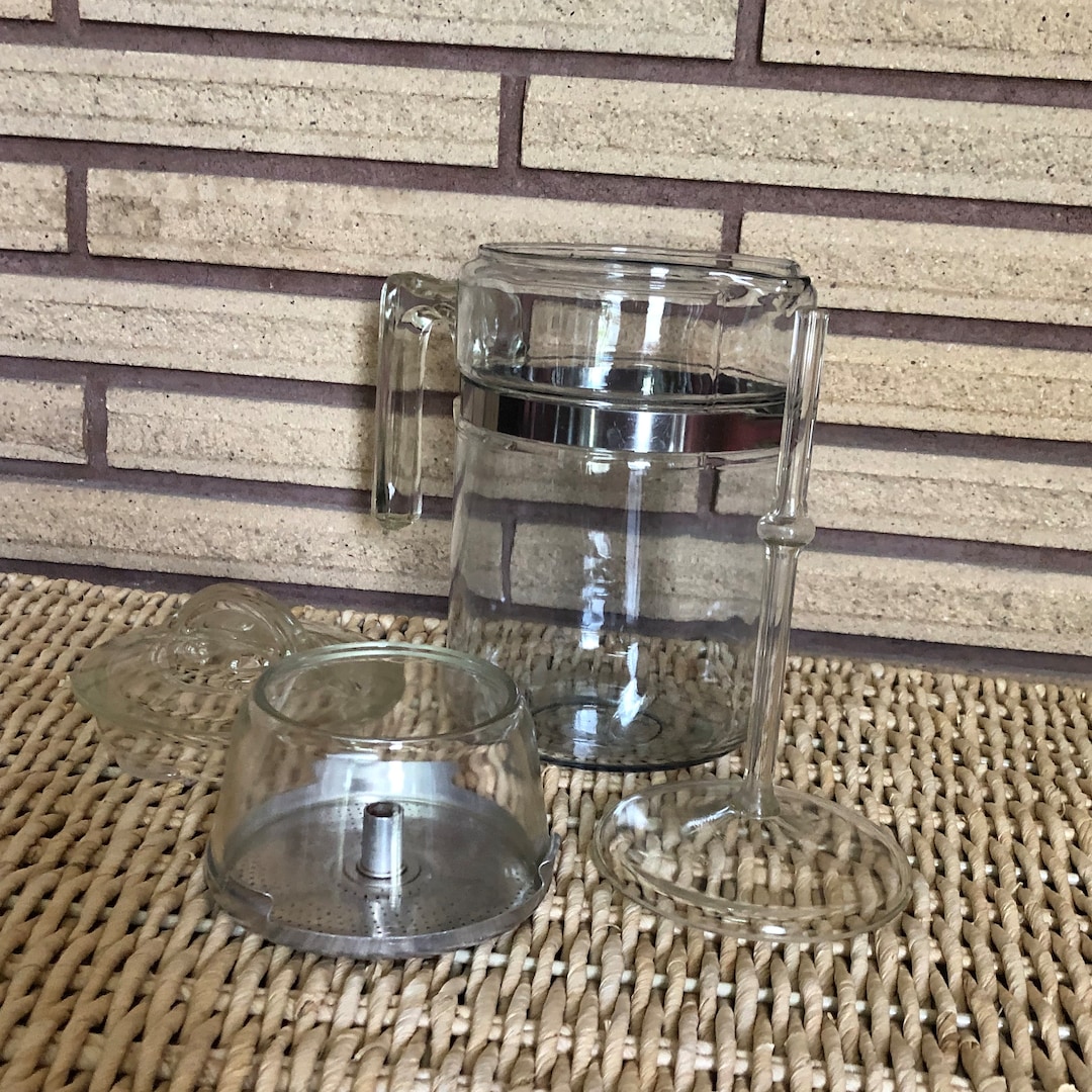 Vintage Pyrex 6 Cup Coffee Percolator Pyrex Clear Glass Coffee Drip ...