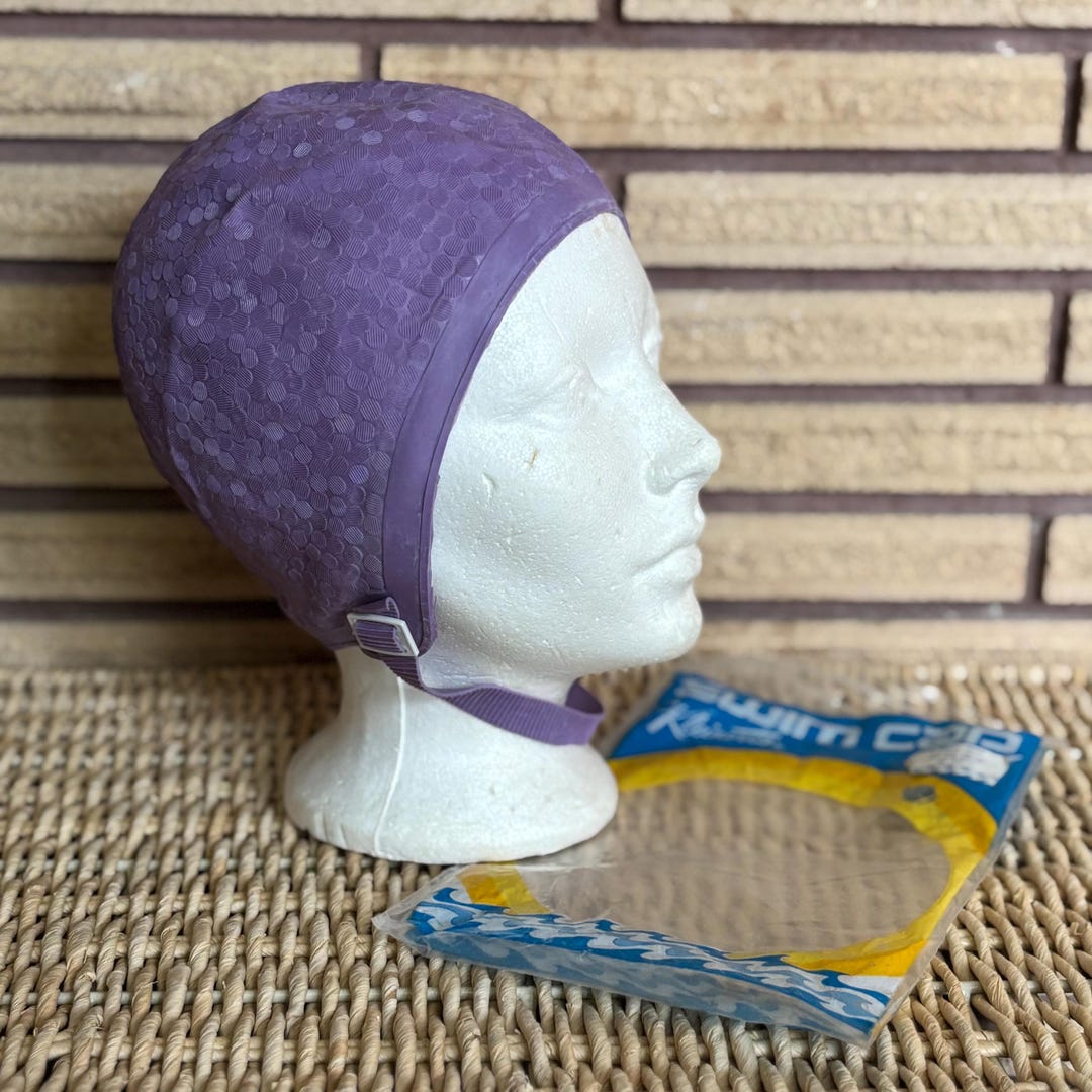 Vintage 50's Lilac Rubber Swimming Cap - Kleinert's Florida Racer ...