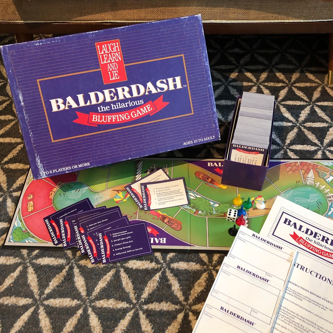 Vintage 80's balderdash the Hilarious Bluffing Game Board Game 1984 ...