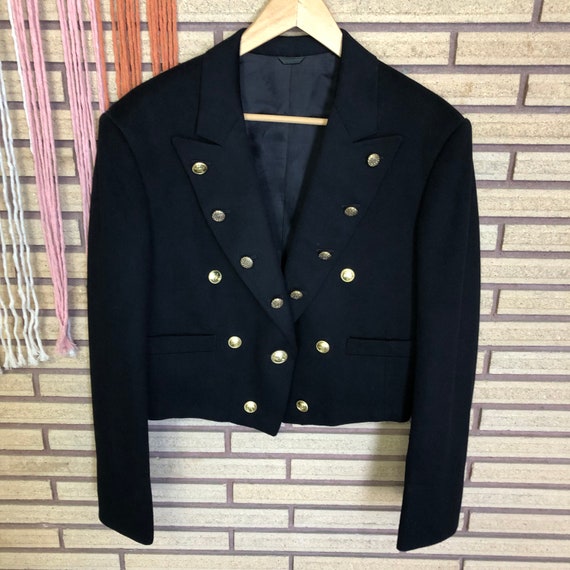 Vintage Canadian Military Uniform Jacket - Black Wool… - Gem