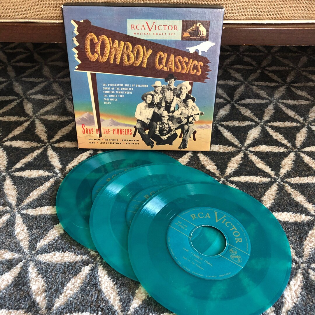 Vintage 50's "cowboy Classics" '45 Record Album Set - Cowboy Record ...