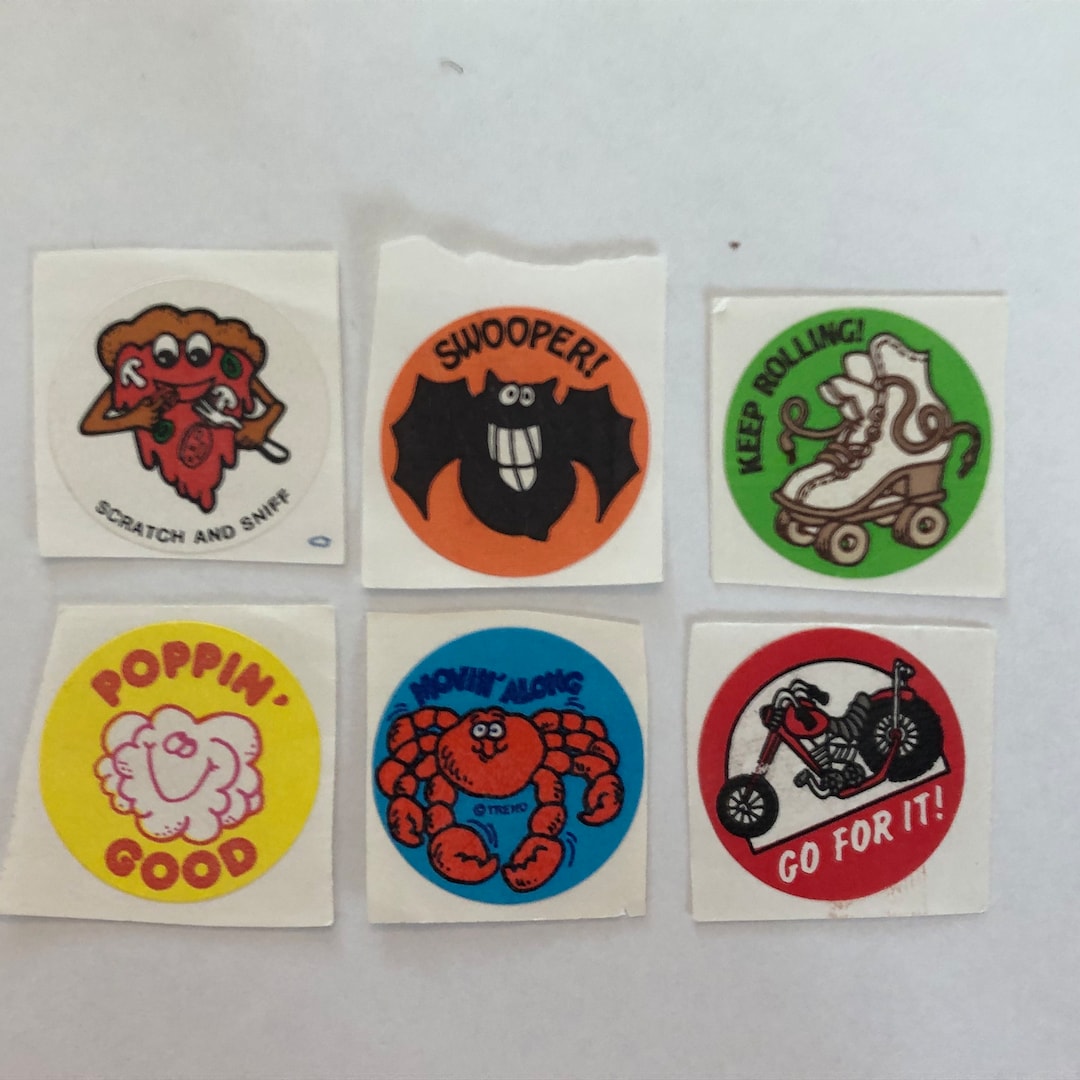 Vintage 80's Trend and CTP Matte Scratch and Sniff Stickers - 6 - 80's ...