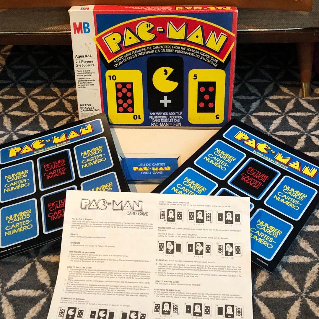 Vintage 80's "pac-man" Card Game - Milton Bradley - 80's Card Game ...