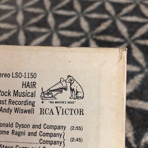 Vintage 60's "hair" Original Broadway Cast Record - 60's Broadway Album ...