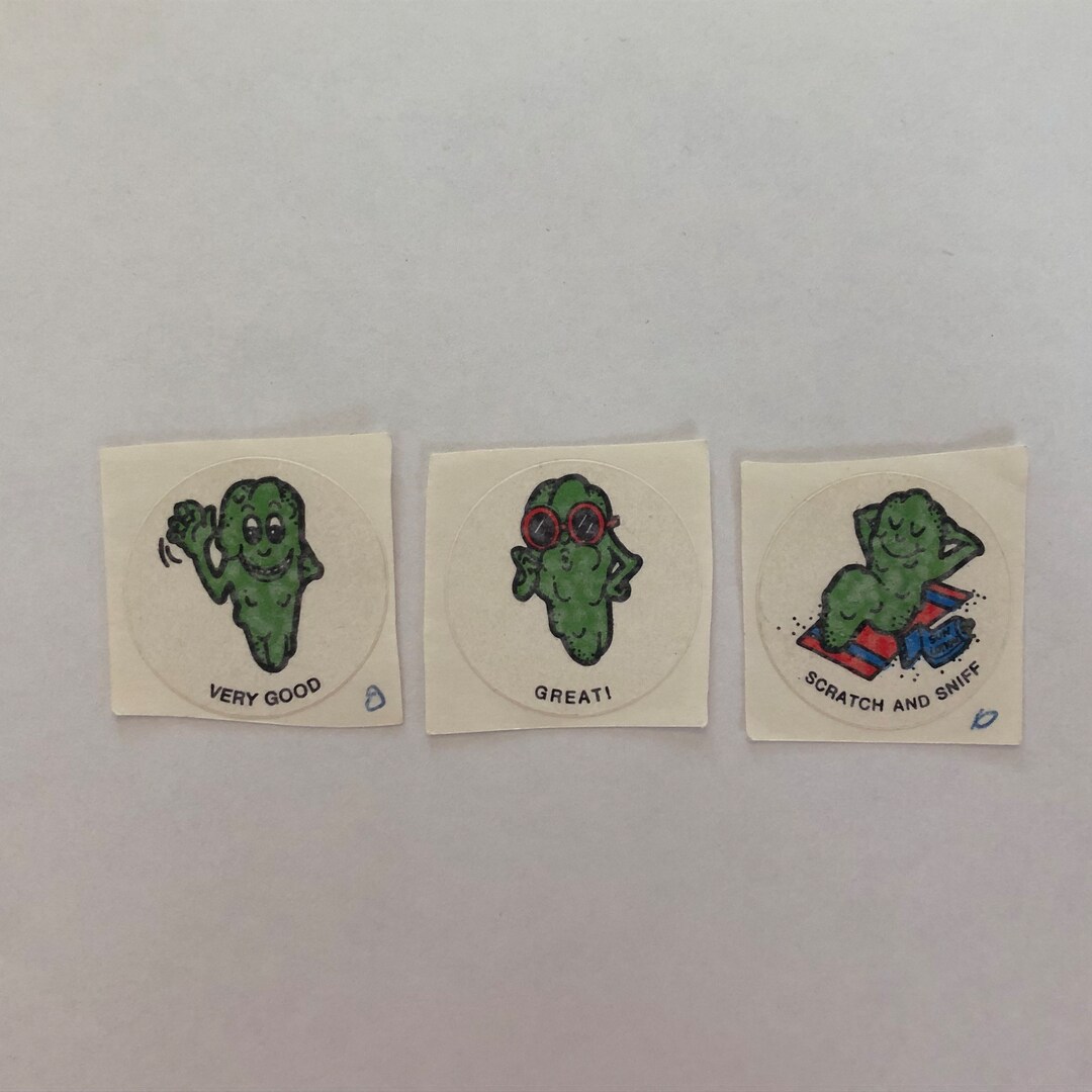 Vintage 80's Dill Pickle CTP Matte Scratch and Sniff Stickers - 3 - 80 ...