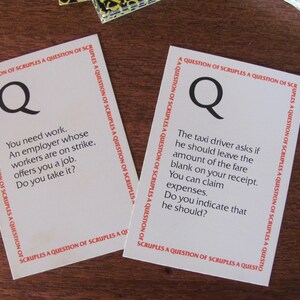 Vintage 80's "a Question of Scruples" Board Game - 1984 Edition - Games ...