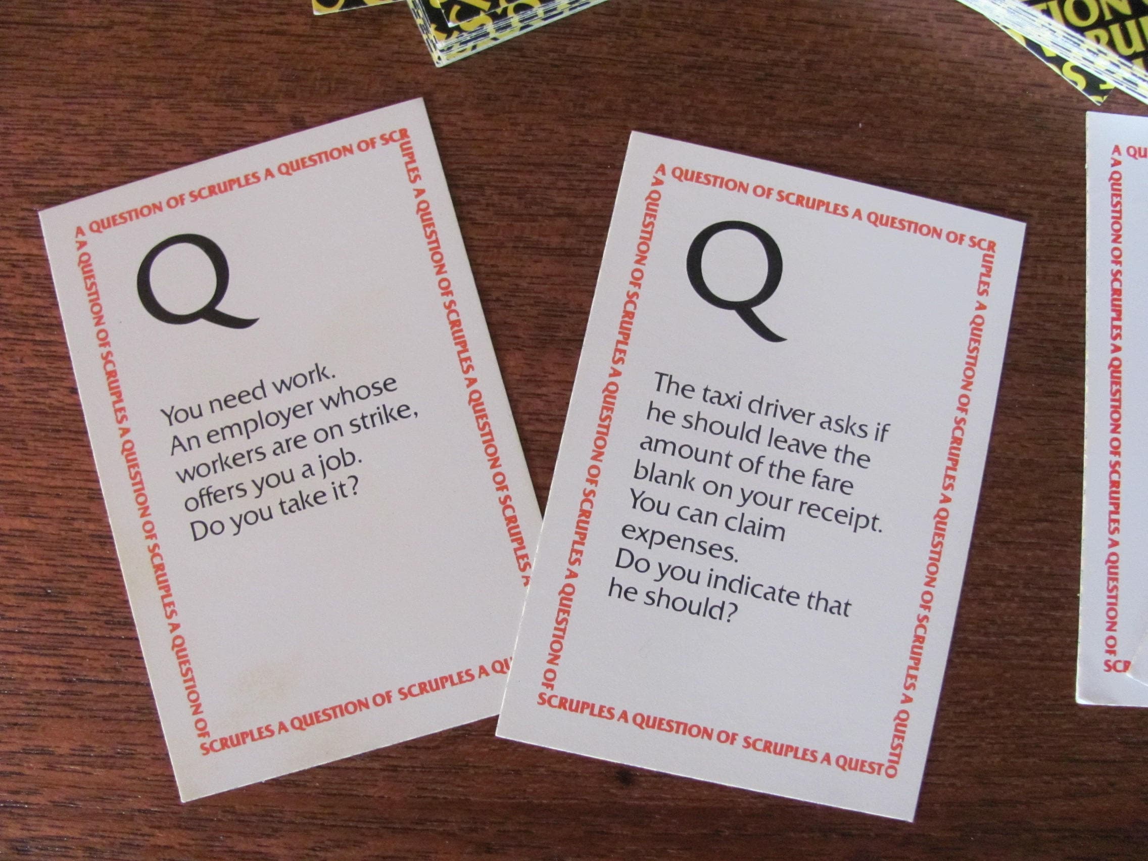 Vintage 80's a Question of Scruples Board Game - Etsy