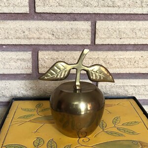 Vintage 70's Brass Apple Bell - Brass Bell - Brass Collectible - Brass ...