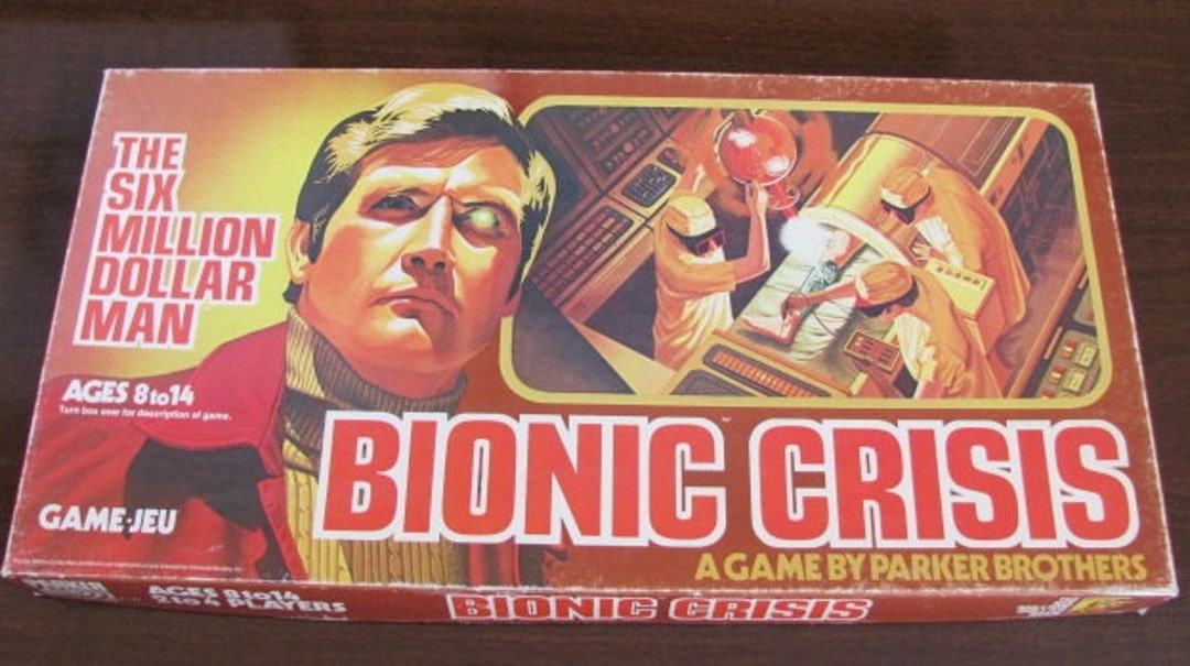 Vintage 70's bionic Crisis Board Game Six Million Dollar Man 1975 ...
