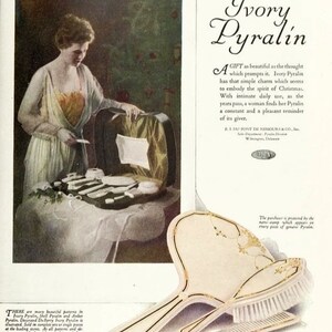 Vintage 1920's French Ivory Pyralin Du Barry Vanity Set - 20's ...
