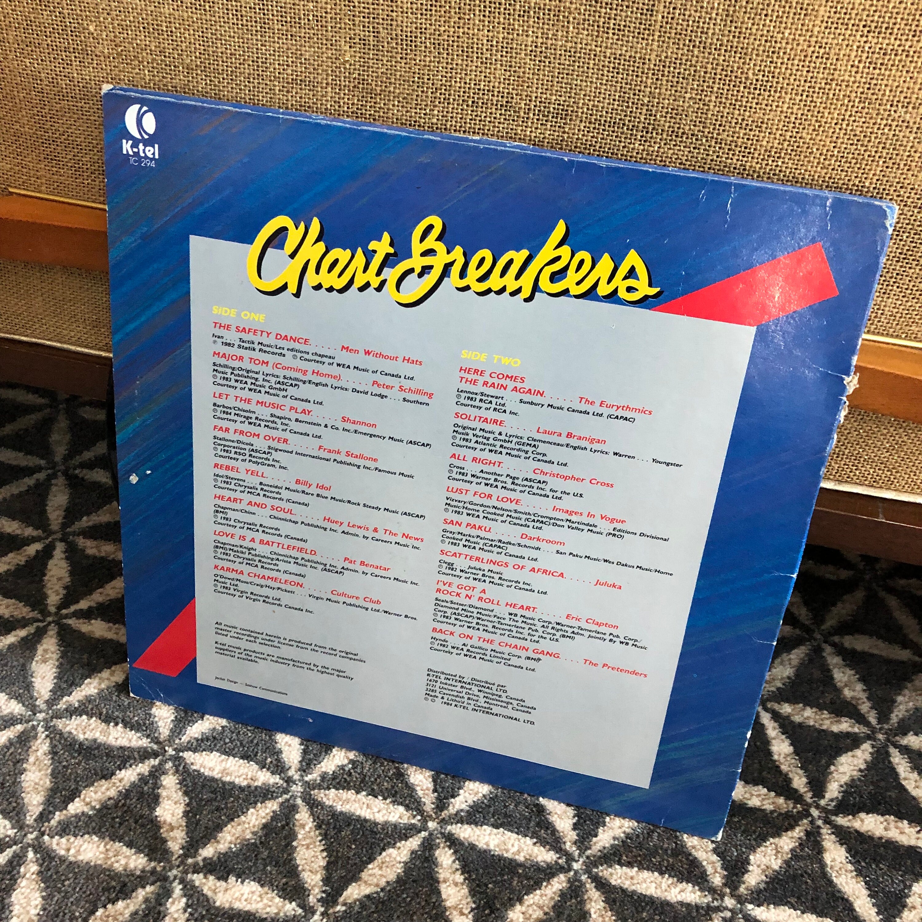 Vintage 80's K-tel "chart Breakers" Record - 80's Vinyl - K-tel Record ...