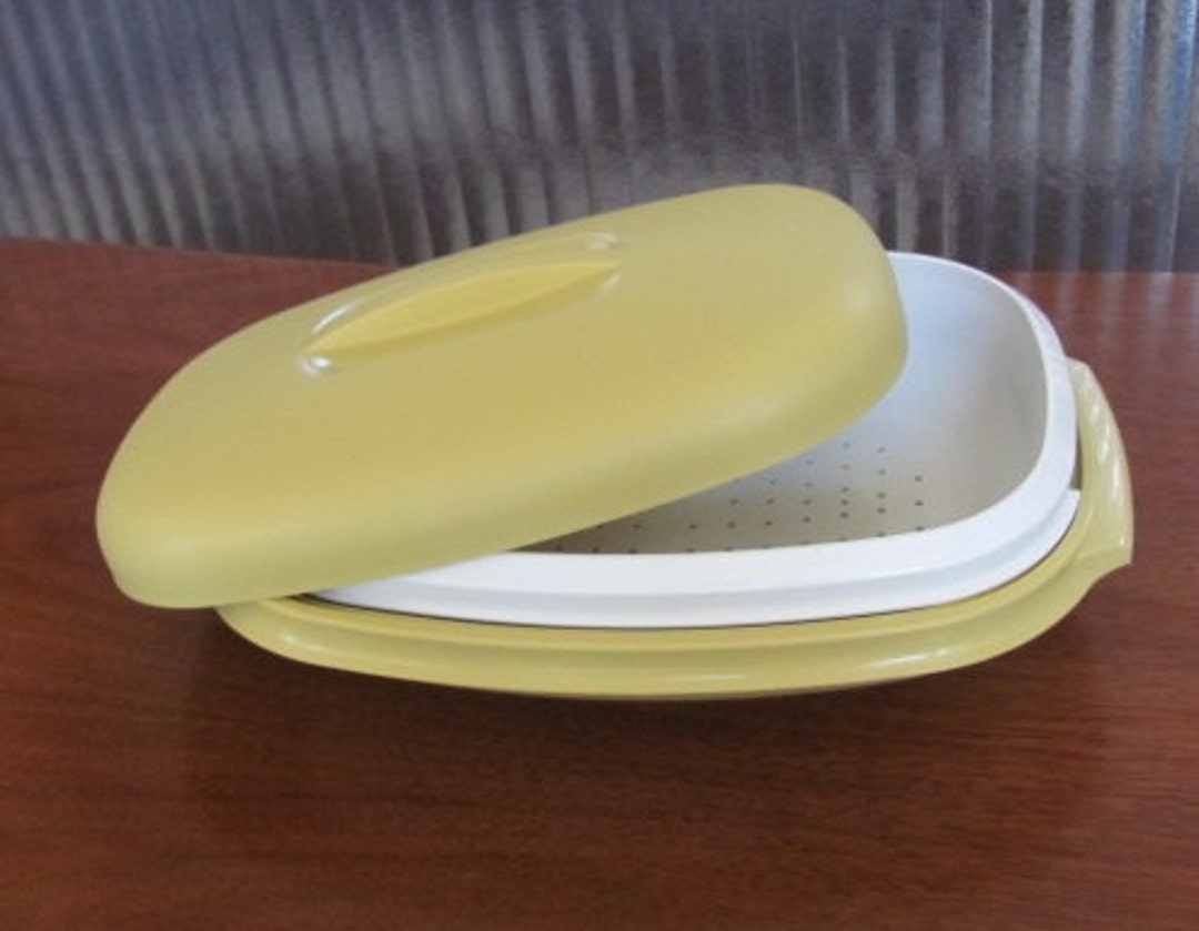 Vintage 70's Tupperware Harvest Gold Vegetable Steamer With Lid and ...