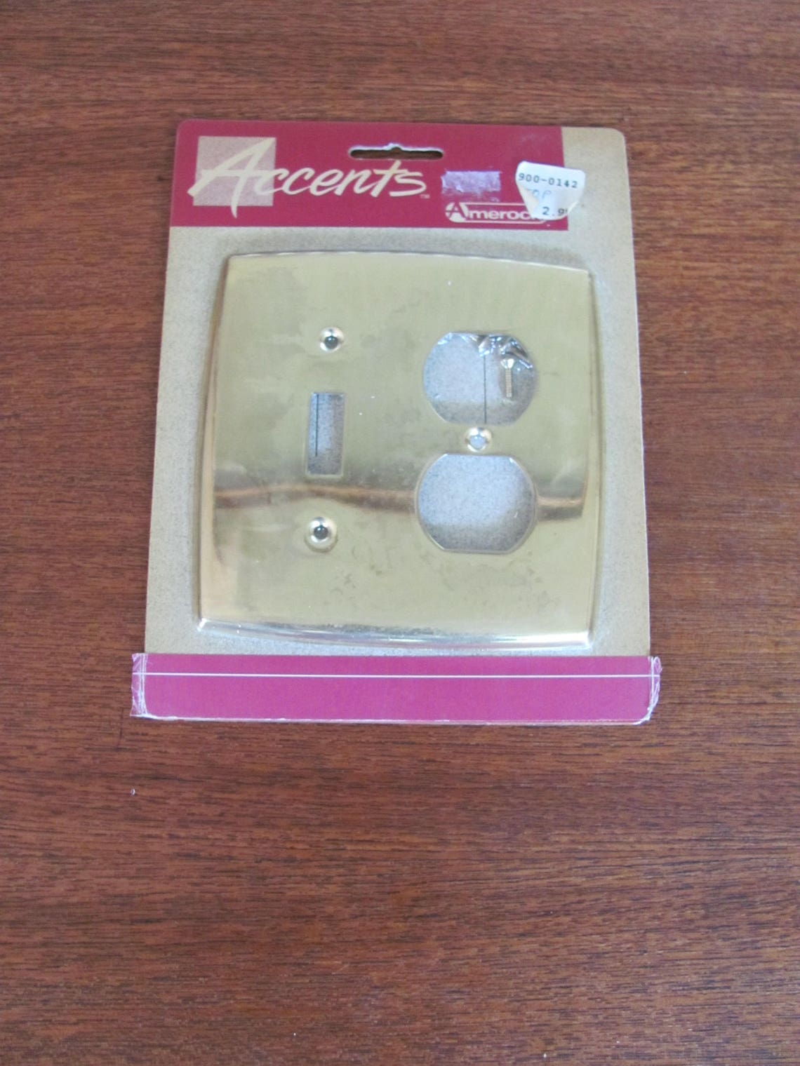 Vintage 80's Brass Tone Light Switch Cover and Receptacle - Etsy