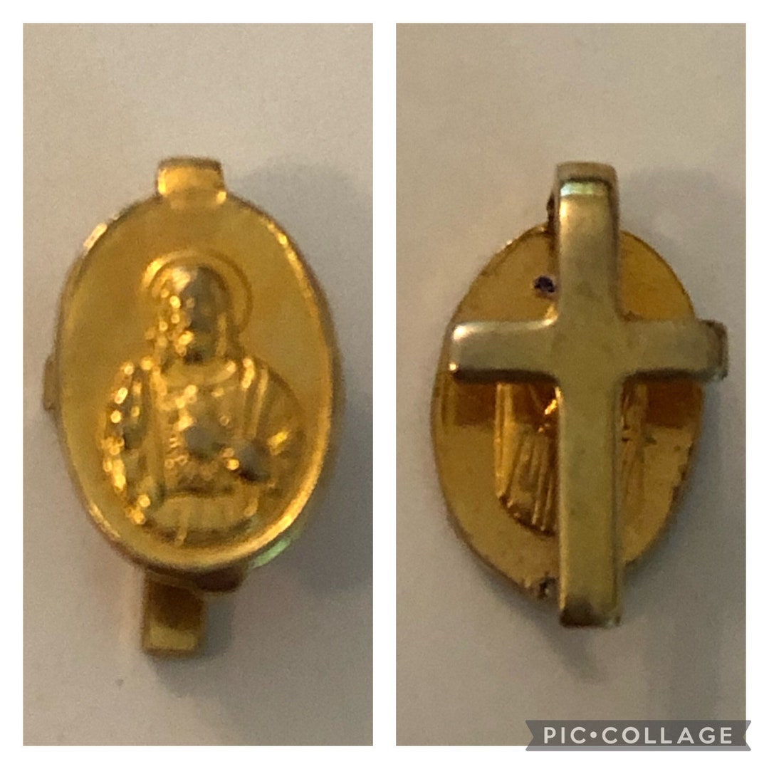 Vintage Sacred Heart Religious Pin Religious Nun's Habit Pin Cross Pin ...